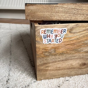 Remember Why You Started Vinyl Die Cut Sticker - for Scrapbooking ...
