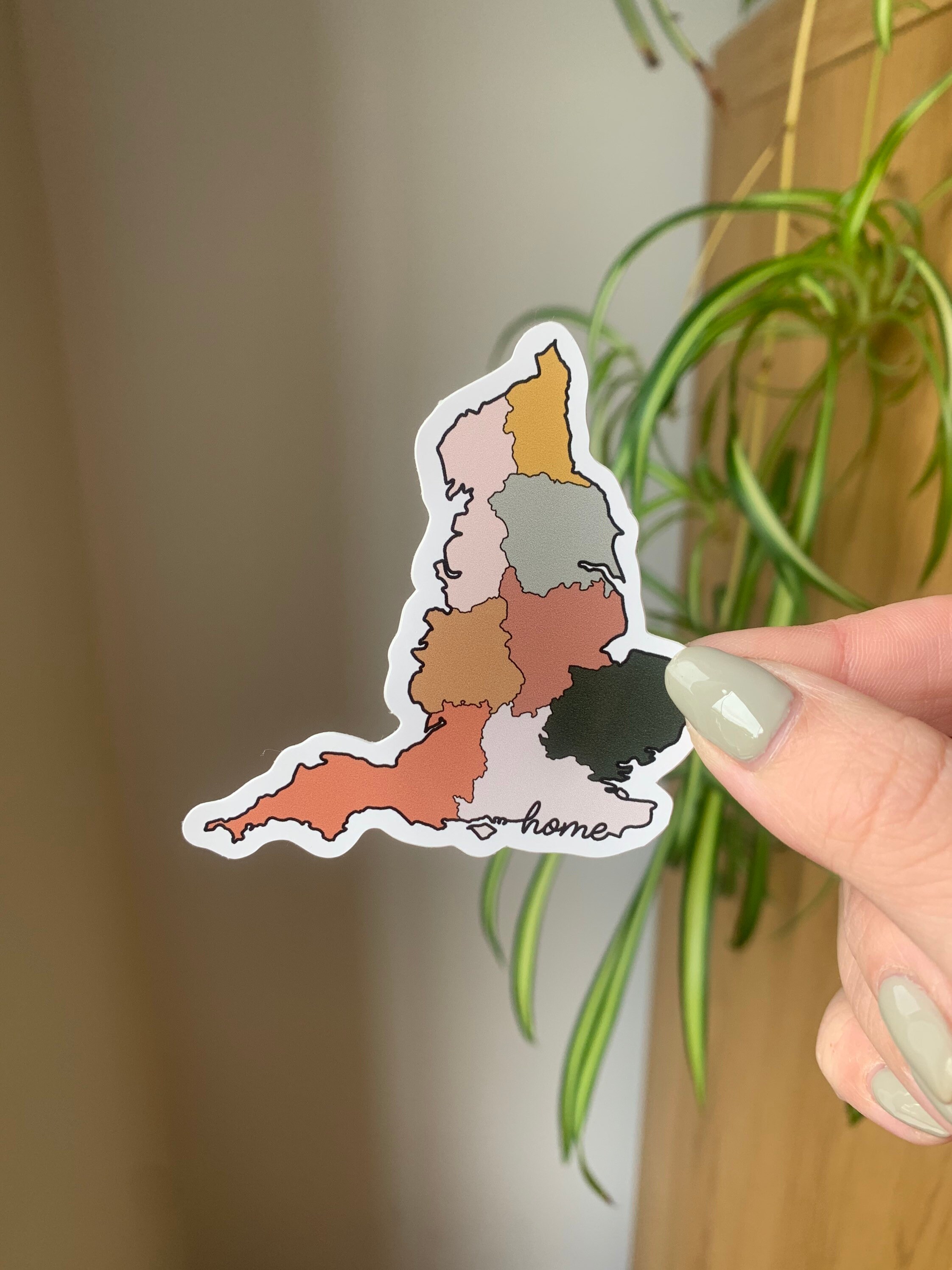 England Home Map Die Cut Sticker for Decorating Laptops - Etsy