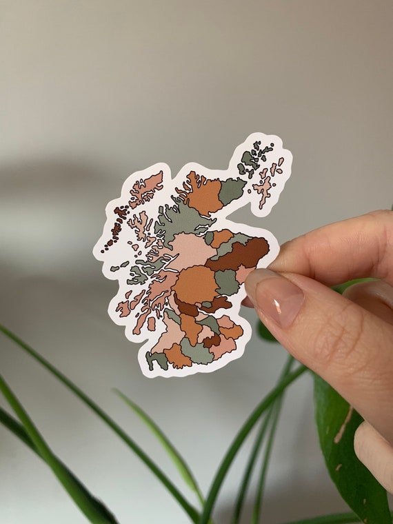Scotland Map Sticker Perfect for Scrapbooking Journaling - Etsy
