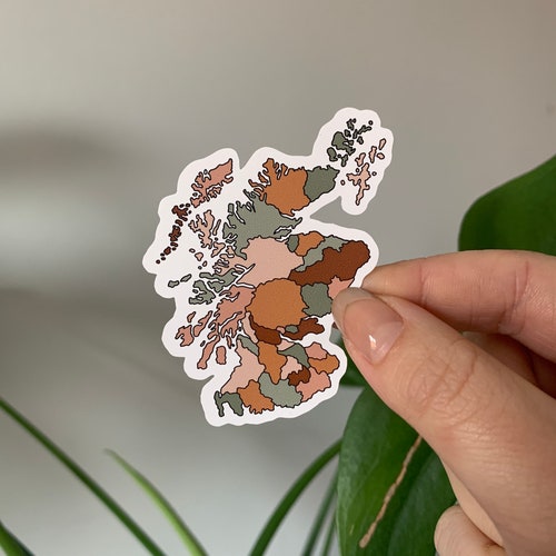 Scotland Map Sticker Perfect for Scrapbooking Journaling - Etsy