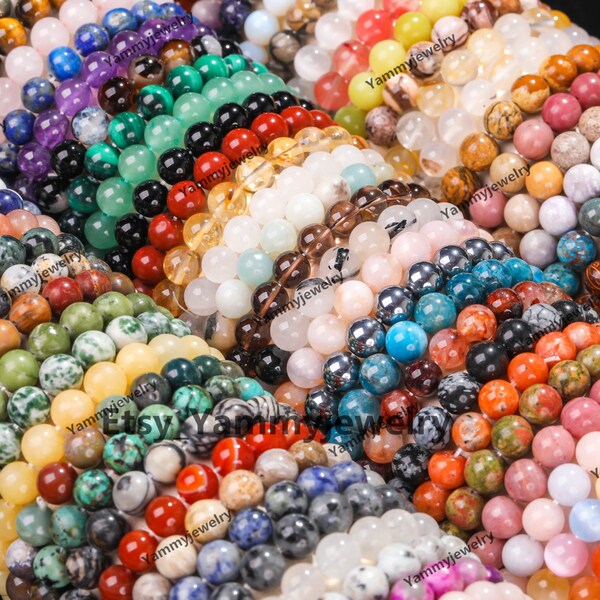 Natural Gemstone Beads - Etsy