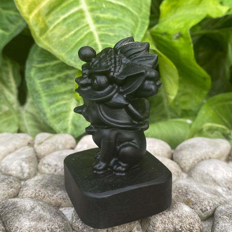 Handmade carved Obsidian Tribal mascot Animal statue Home | Etsy