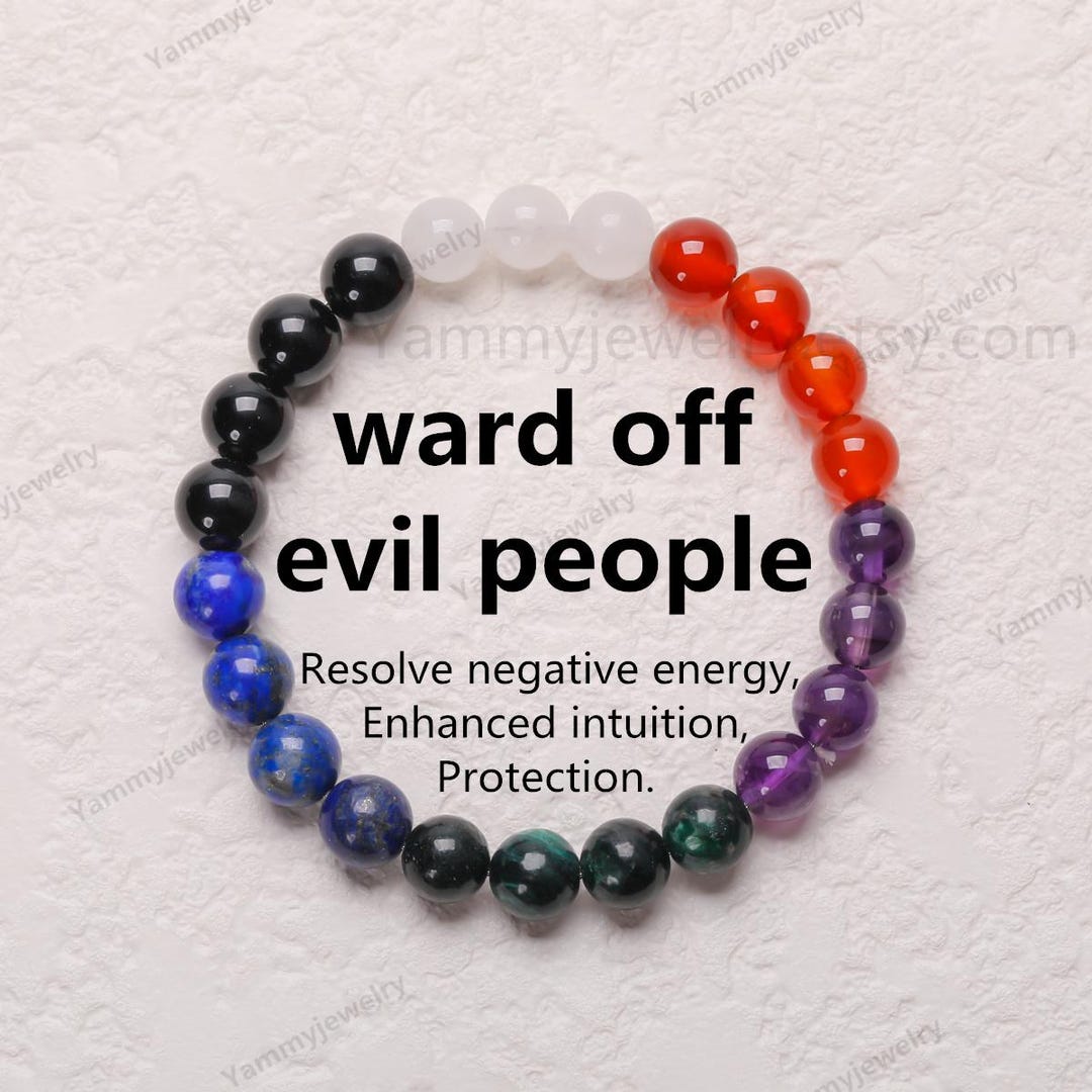 Ward off Evil People Bracelet ,metaphysical Crystal ,natural Crystal ...