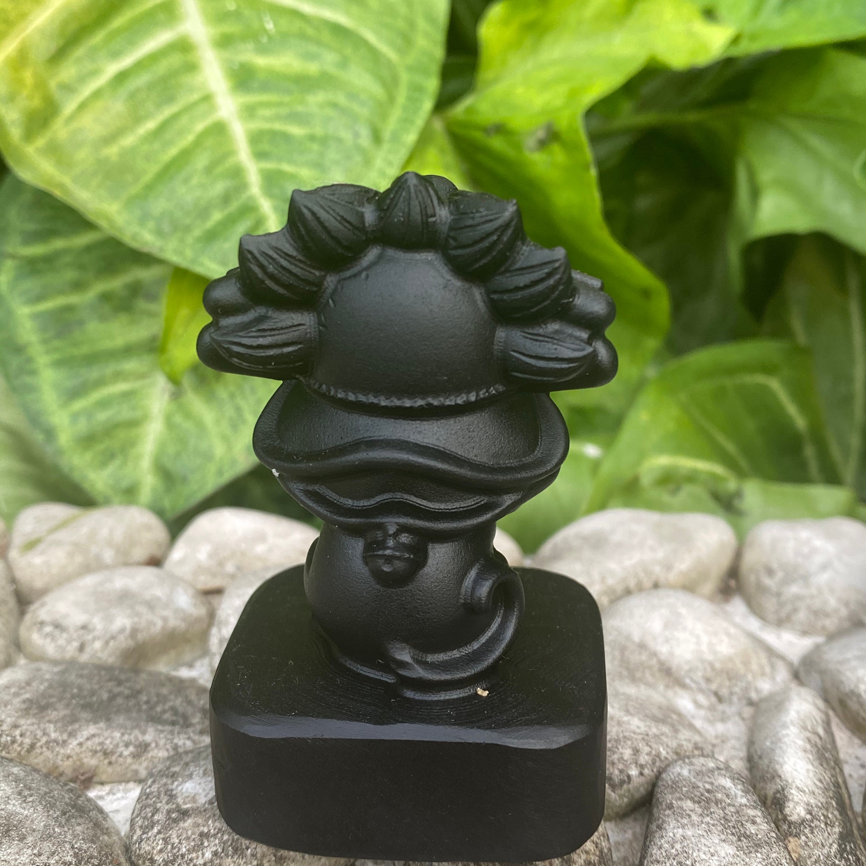 Handmade carved Obsidian Tribal mascot Animal statue Home | Etsy