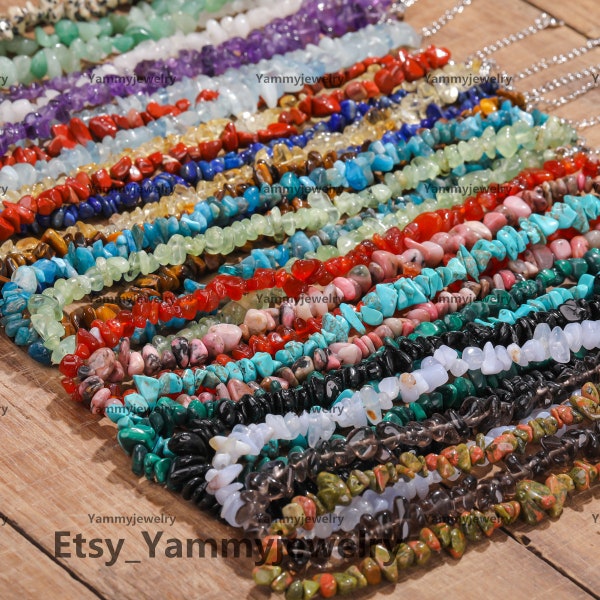 Chip Bead Necklace - Etsy