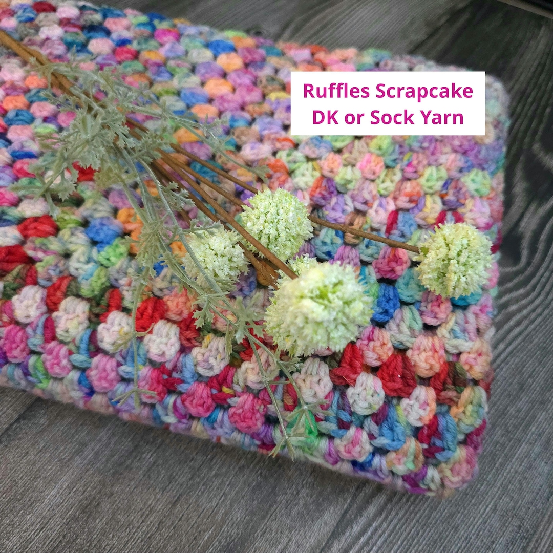 Hand Dyed Merino Wool Scrap Yarn Cake – Ruffles Yarn, Scrappy Blanket ...