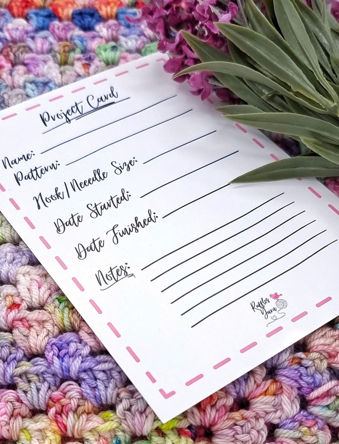 Project Cards, Work in Progress Cards, Record Keeper, Crochet/knitting ...