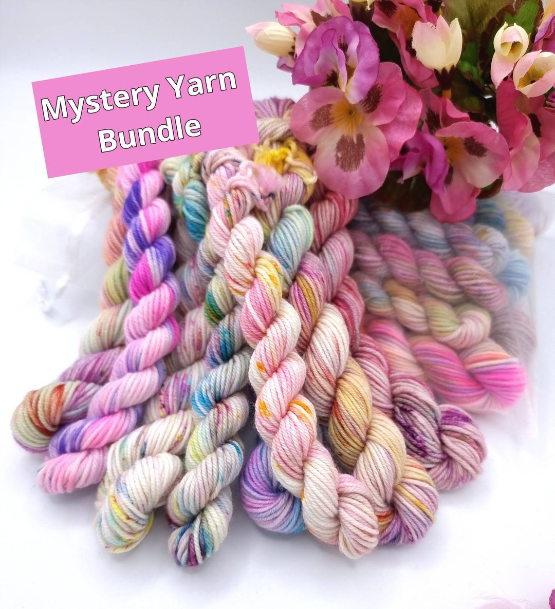 Mystery Yarn Bundle, 200g Mixed Colours, Mix of 10g and 20g Skeins ...