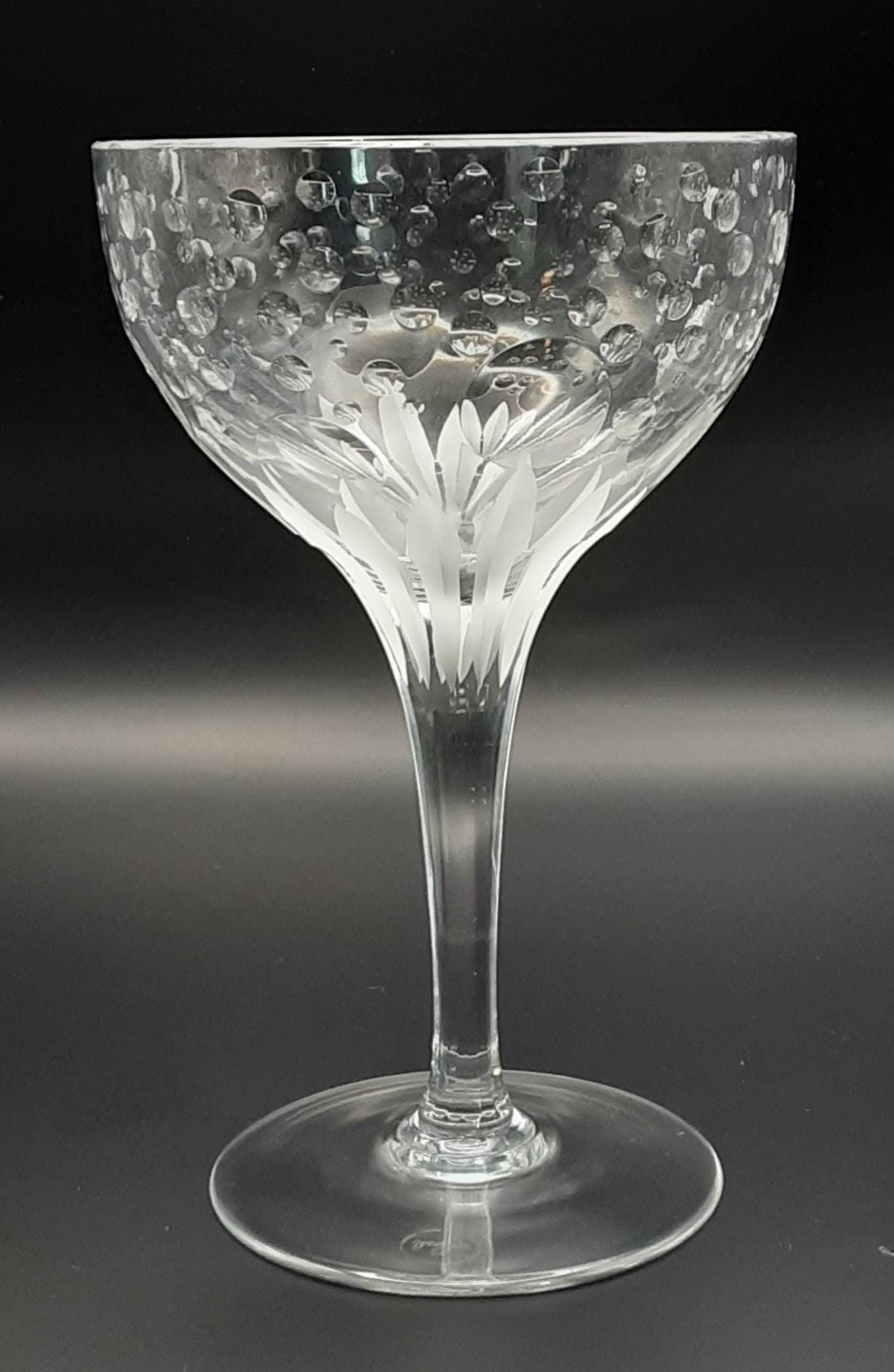 Set of Four VARGA Crystal MILANO Champagne Coupes Cocktail Martini ...