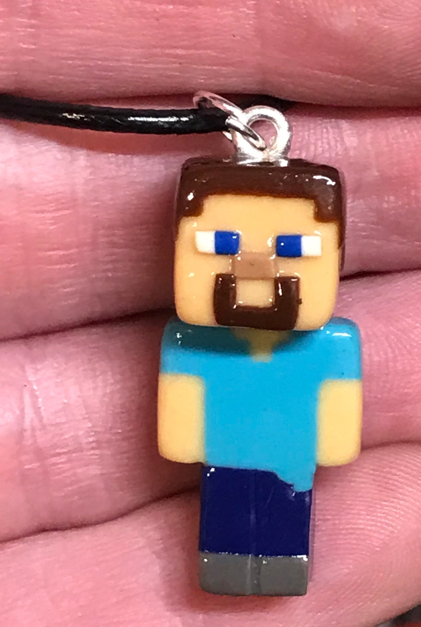 Minecraft Character Charm Necklace Polymer Clay Glow in the - Etsy Canada