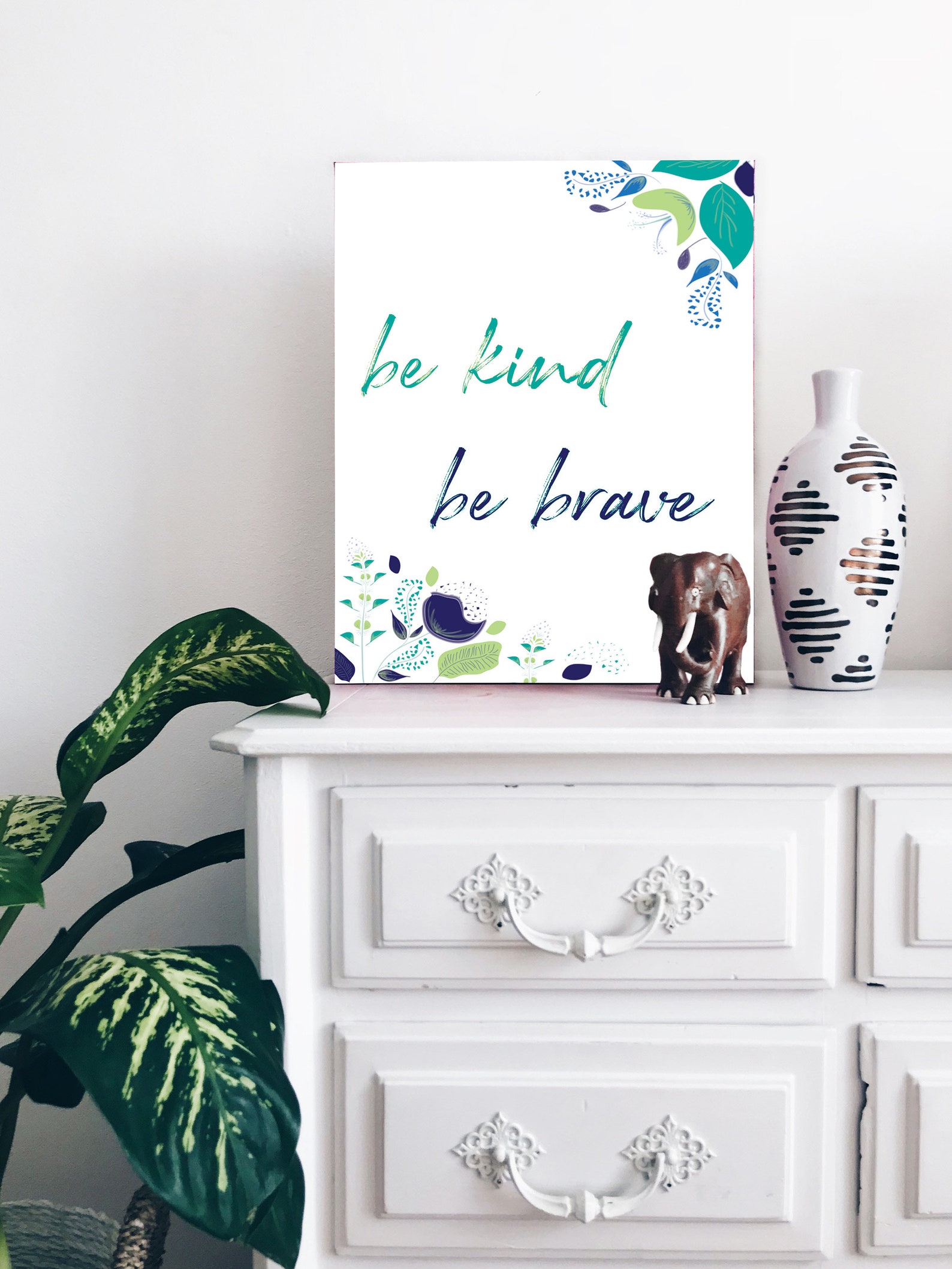 Be Kind Wall Art *PRINTABLE* Hand Drawn Floral, Inspirational Quotes - Etsy