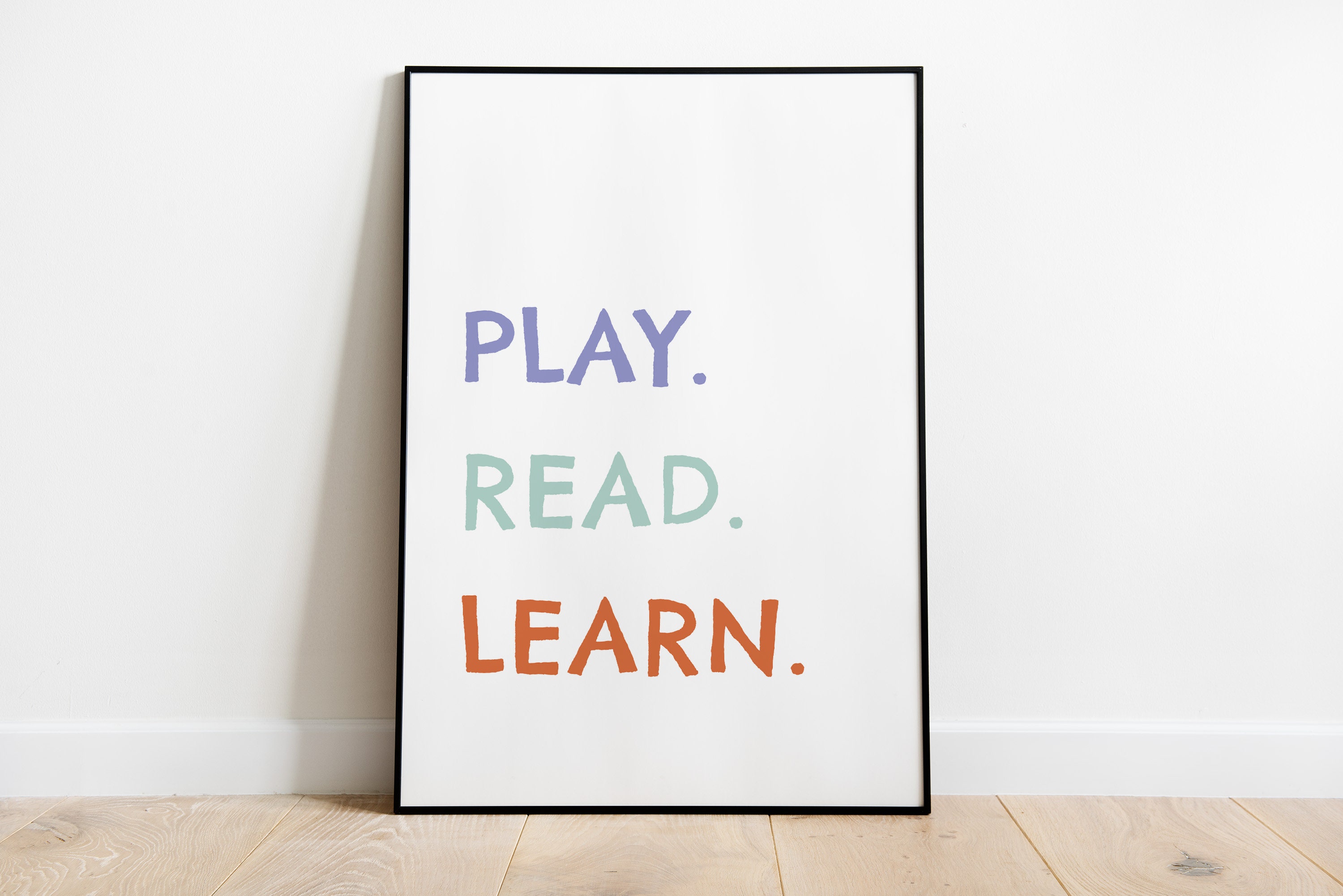 DIGITAL FILE, Play Read Learn, Playroom Decor, Kids Room Decor ...