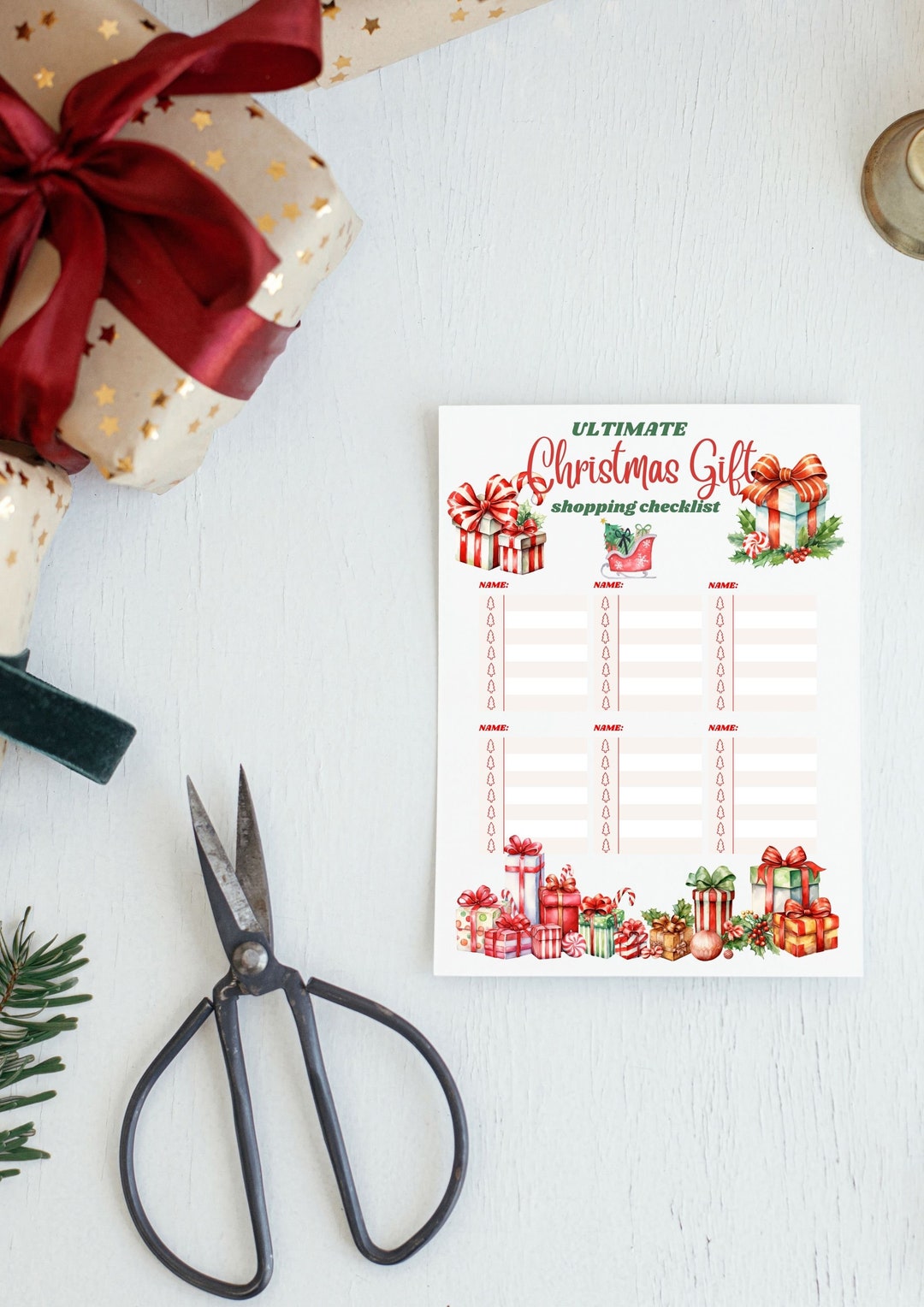 Christmas Gift Checklist | Shopping List | Christmas List | Holiday ...