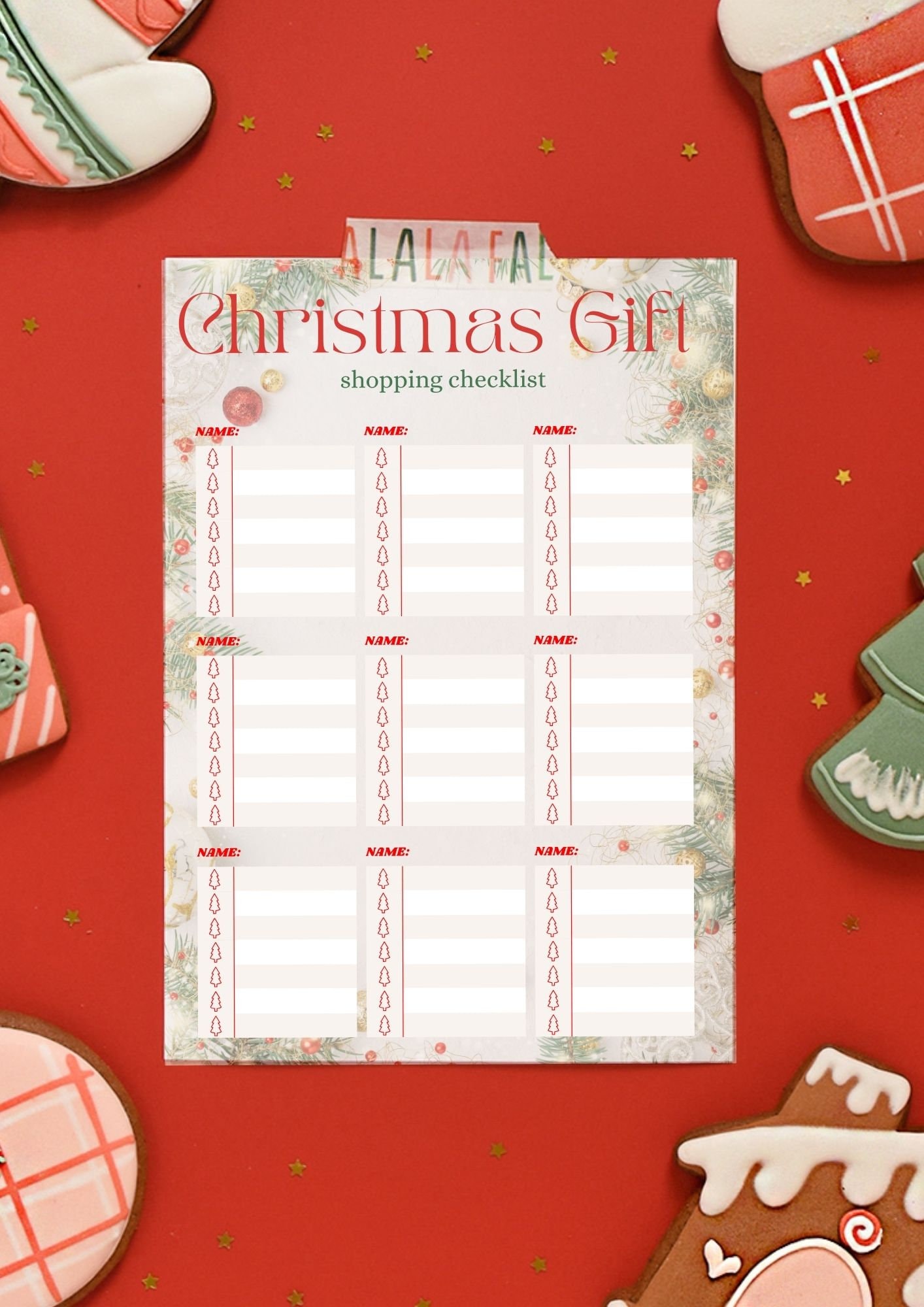Christmas Gift Checklist | Shopping List | Christmas List | Holiday ...