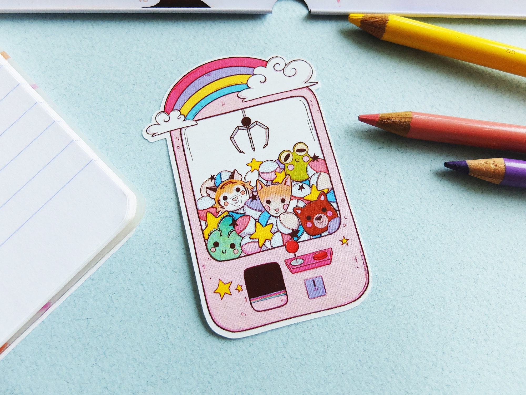 Claw Machine Stickers, Die Cut Stickers, Animal Stickers, Laptop ...