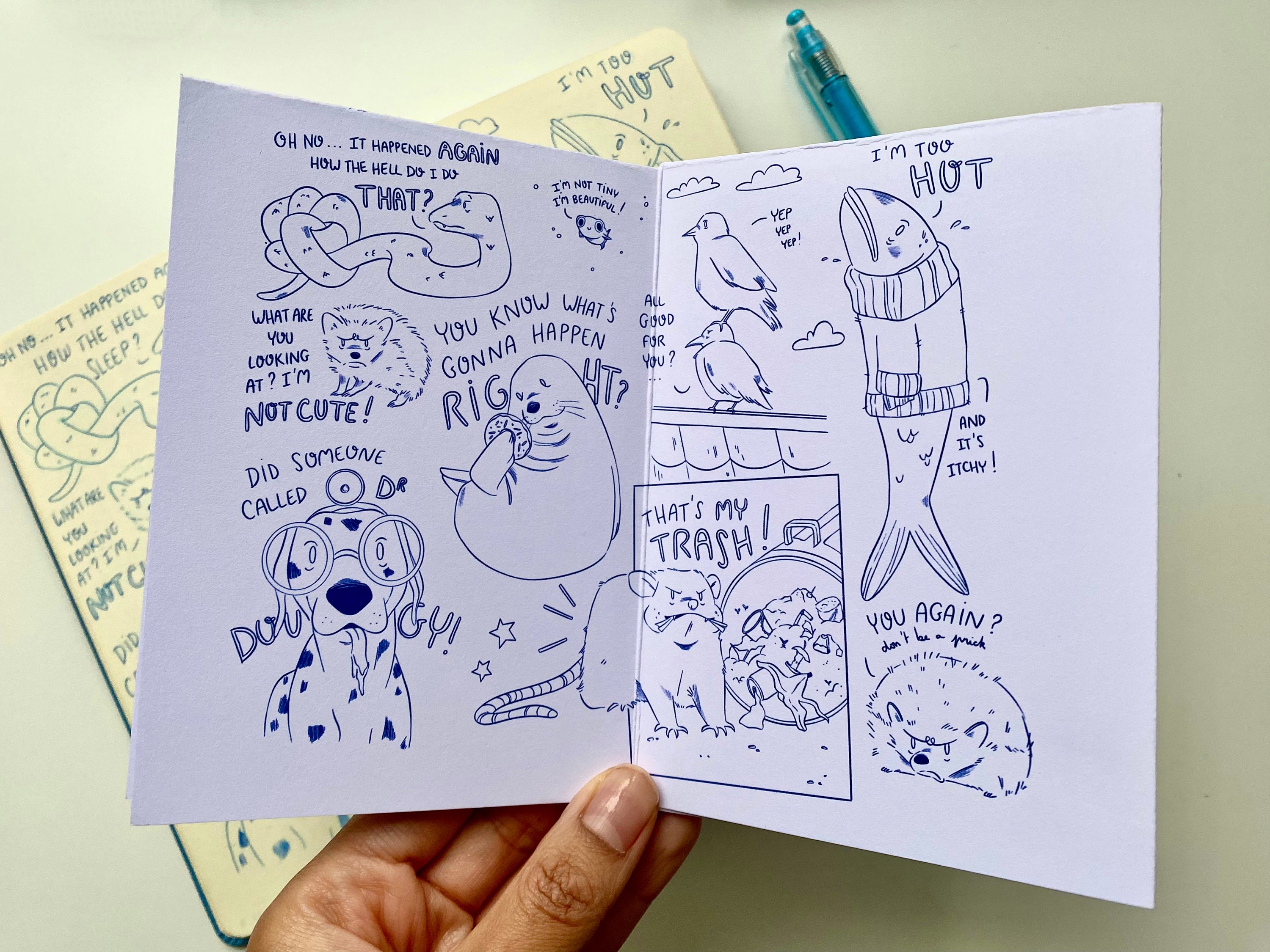 Mini Zine Mini Sketchbook Animal Illustrations Zine - Etsy