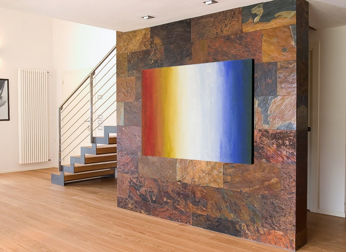 Rainbow Art Abstract Painting Abstract canvas art Abstraction | Etsy