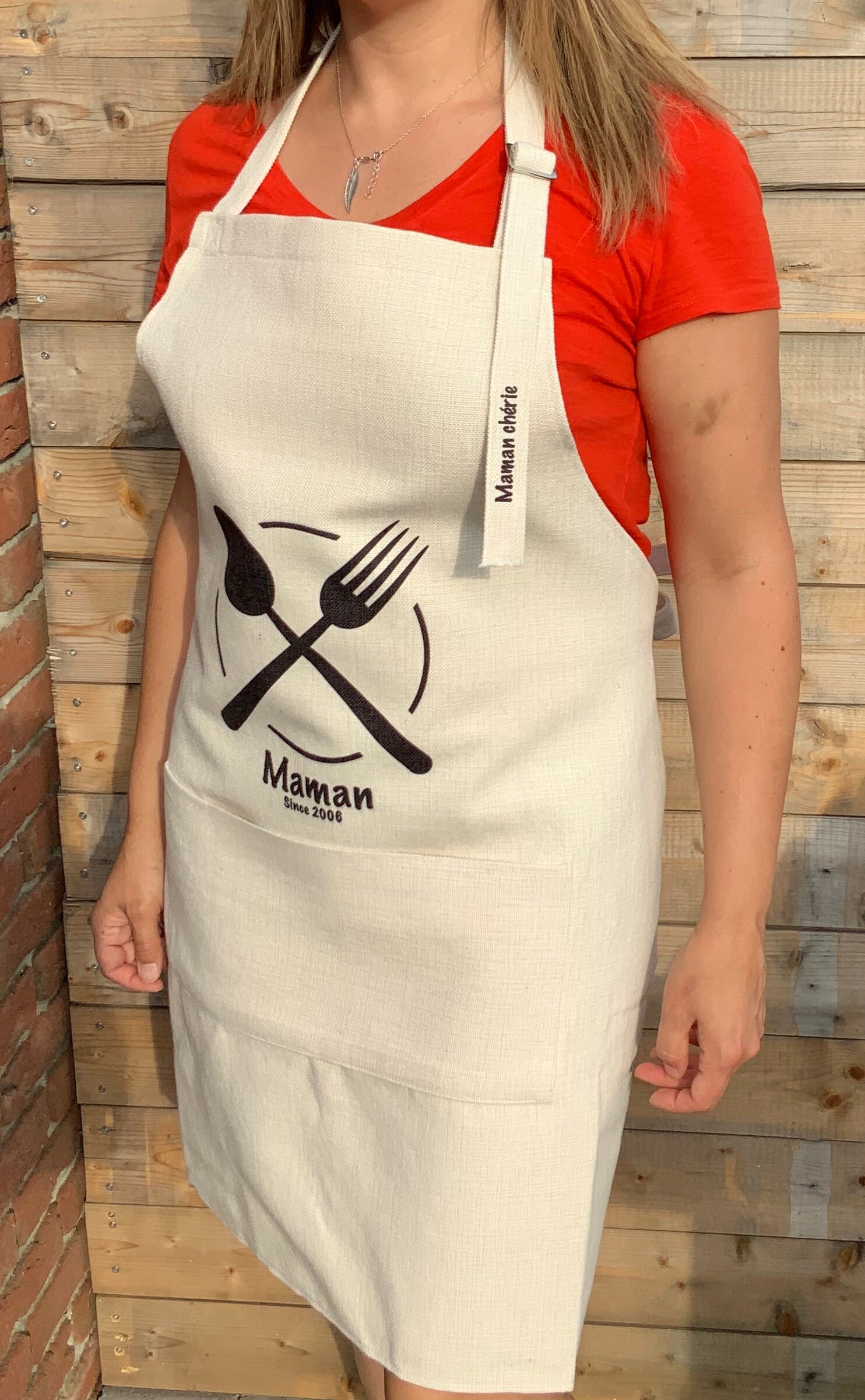 High-end kitchen apron hemp style to customize original | Etsy