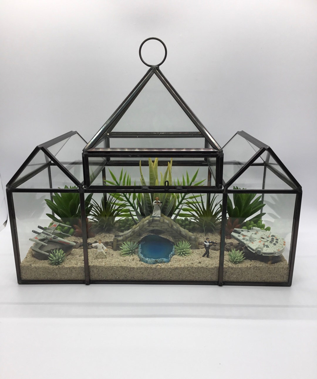 Star Wars Terrarium Kit - Artificial Succulent Terrarium - 10” Metal ...