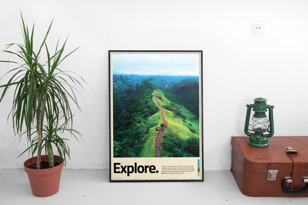 Explore. Inspired Vibrant Poster Print (A1/A2/A3) - Etsy