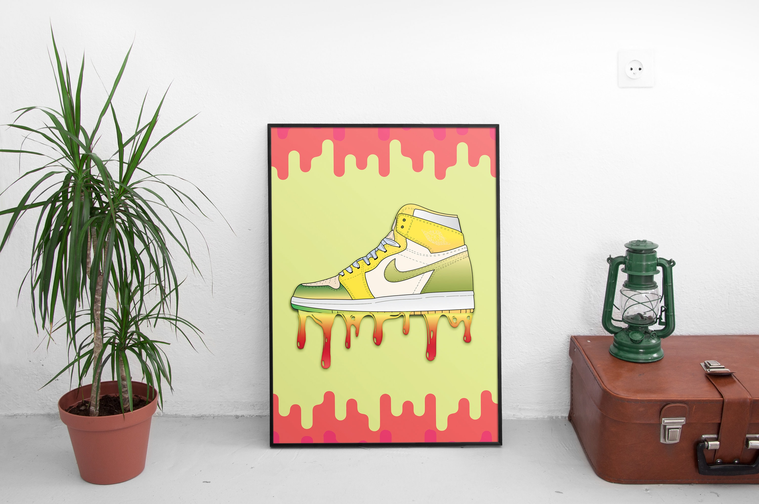 Nike Air Jordan 1 Drip Poster / Shoe Poster / Illustrations Print ...