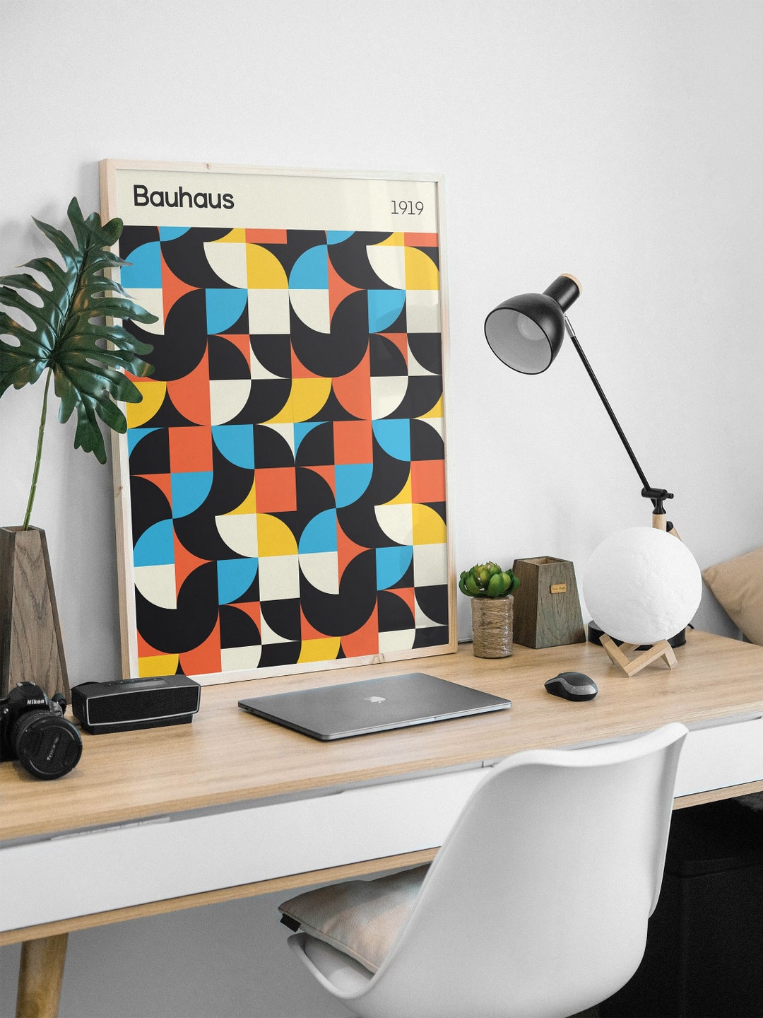 Bauhaus 1919 Colourful Wall Art Print / Modern Home Decor / Retro ...