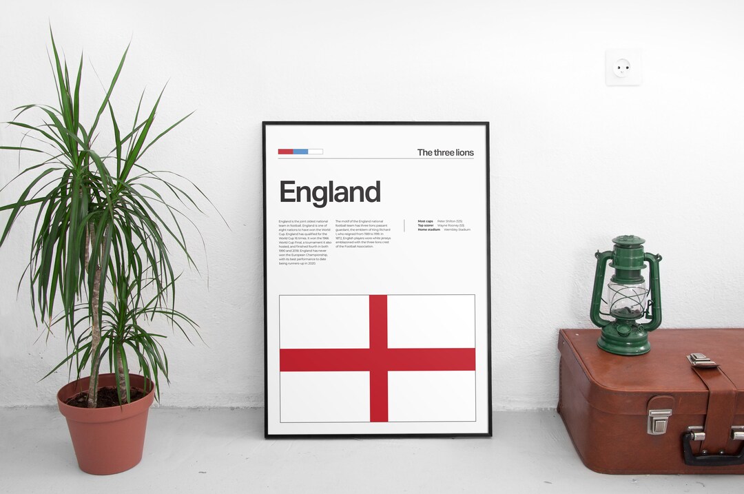 England Football Poster / World Cup / Gift / Wall Art / Poster - Etsy