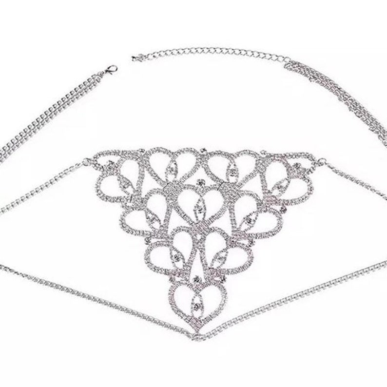 2020 Sexy Heart Rhinestone Body Chains Jewellery Waist Round Etsy