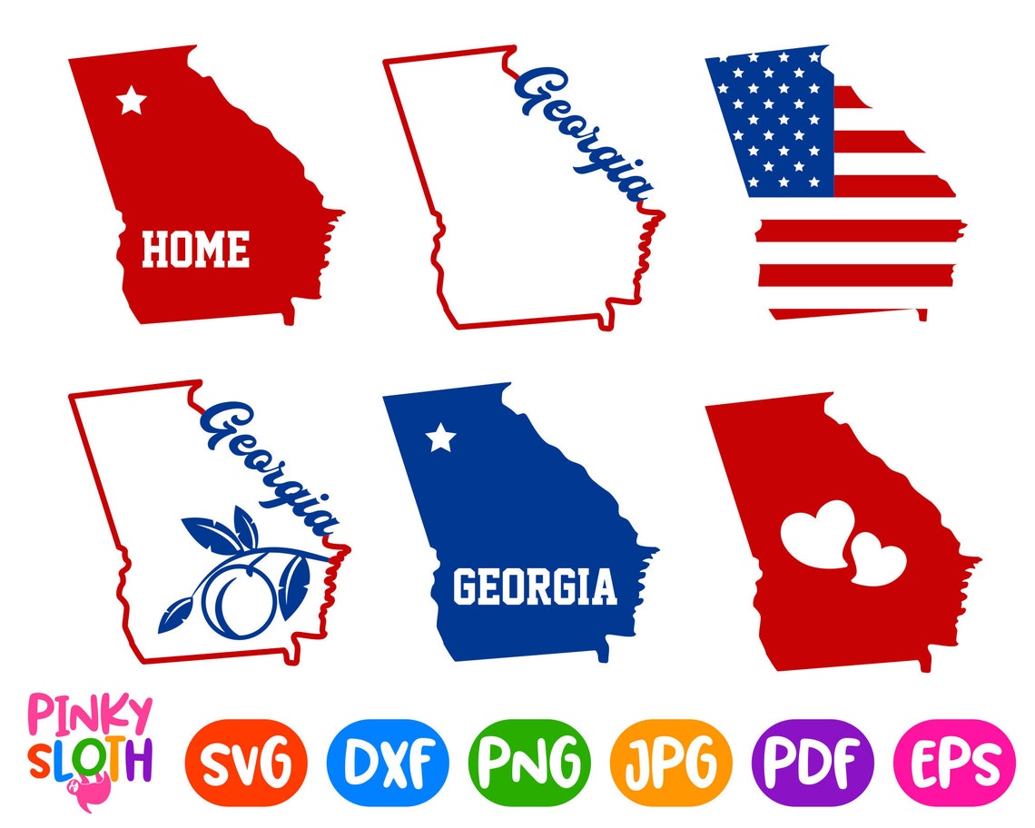 Georgia Svg State Of Georgia Svg Georgia Monogram Svg | Etsy