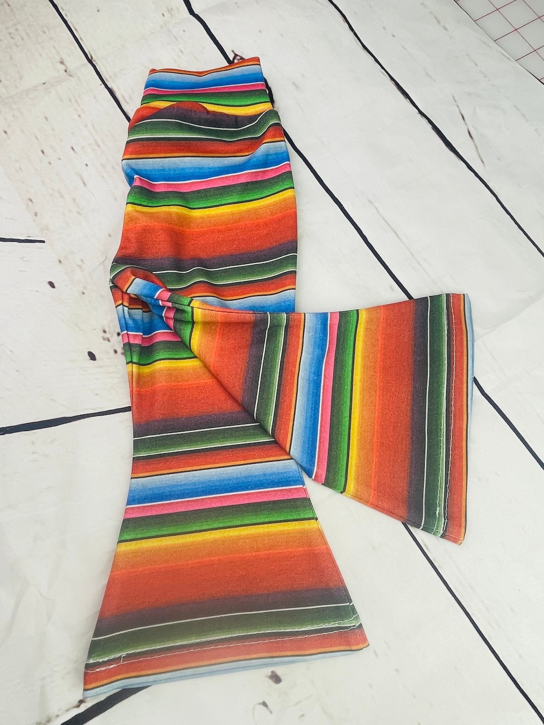 Organic Knit Serape Flare Bell Bottoms, Serape Pants, Kid Serape Pants ...