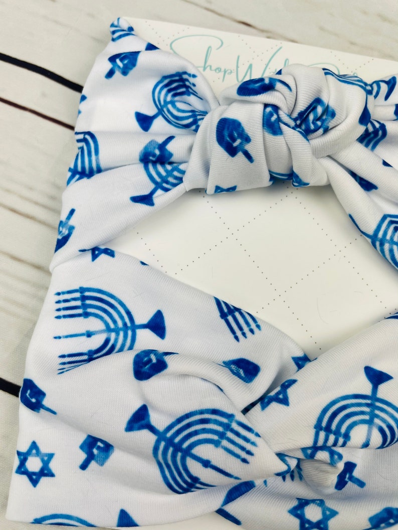 Mommy and Me Headbands, Hanukkah, Top Knot Headband, Knotted Headband ...