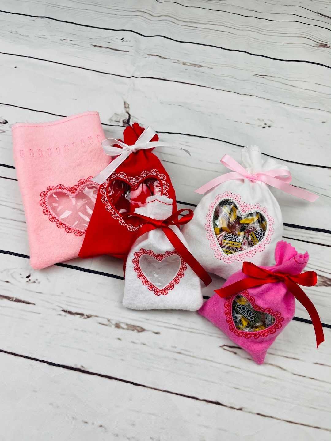 Valentines Treat Bag, Peek-a-boo Bag, Valentines Party Favor Bag, Class ...