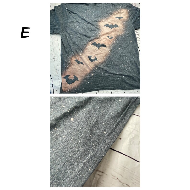 Bleached Halloween Bat Shirt Unisex Fall Shirt Stencil Bats - Etsy