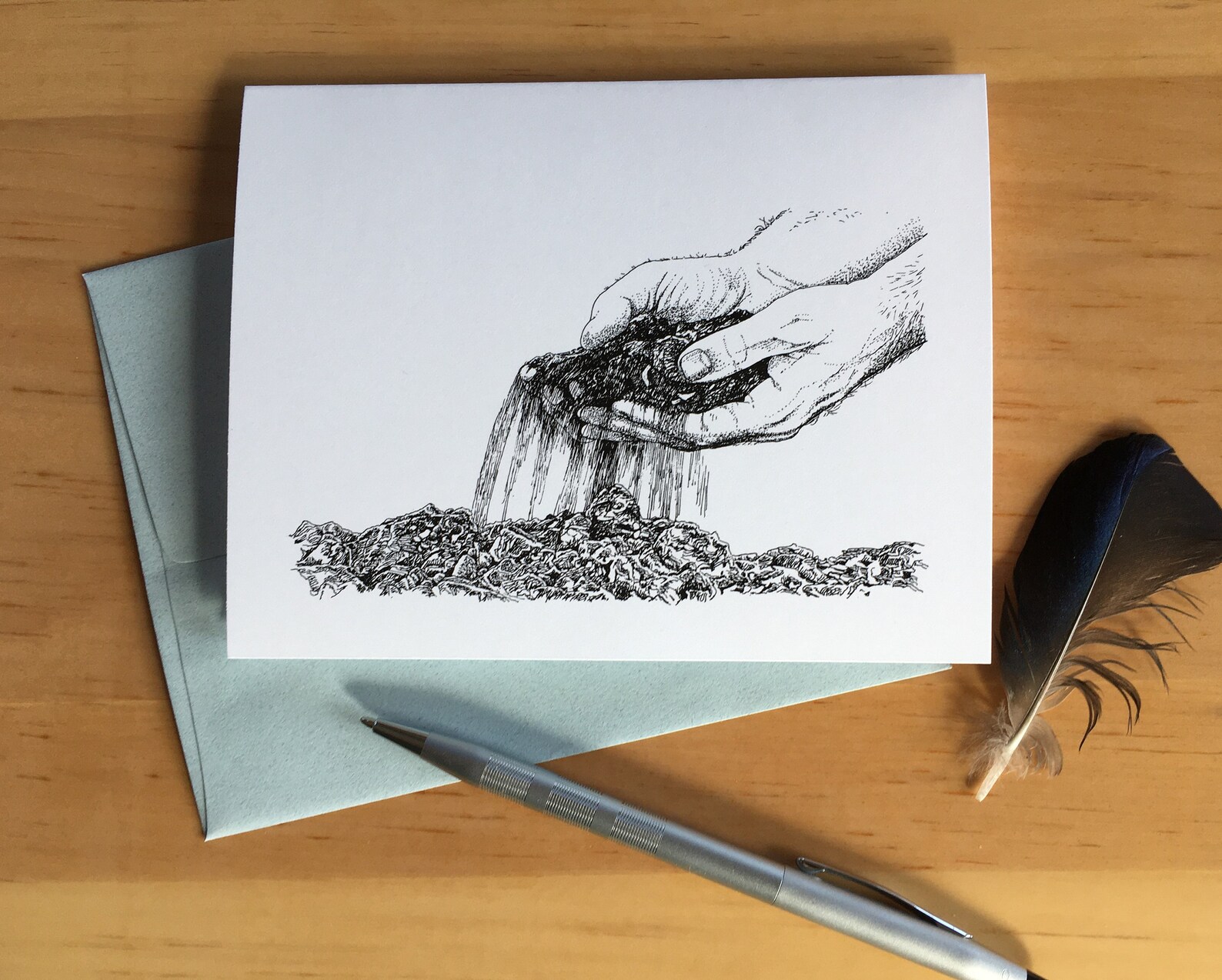 Soil Pen and Ink Print - Etsy