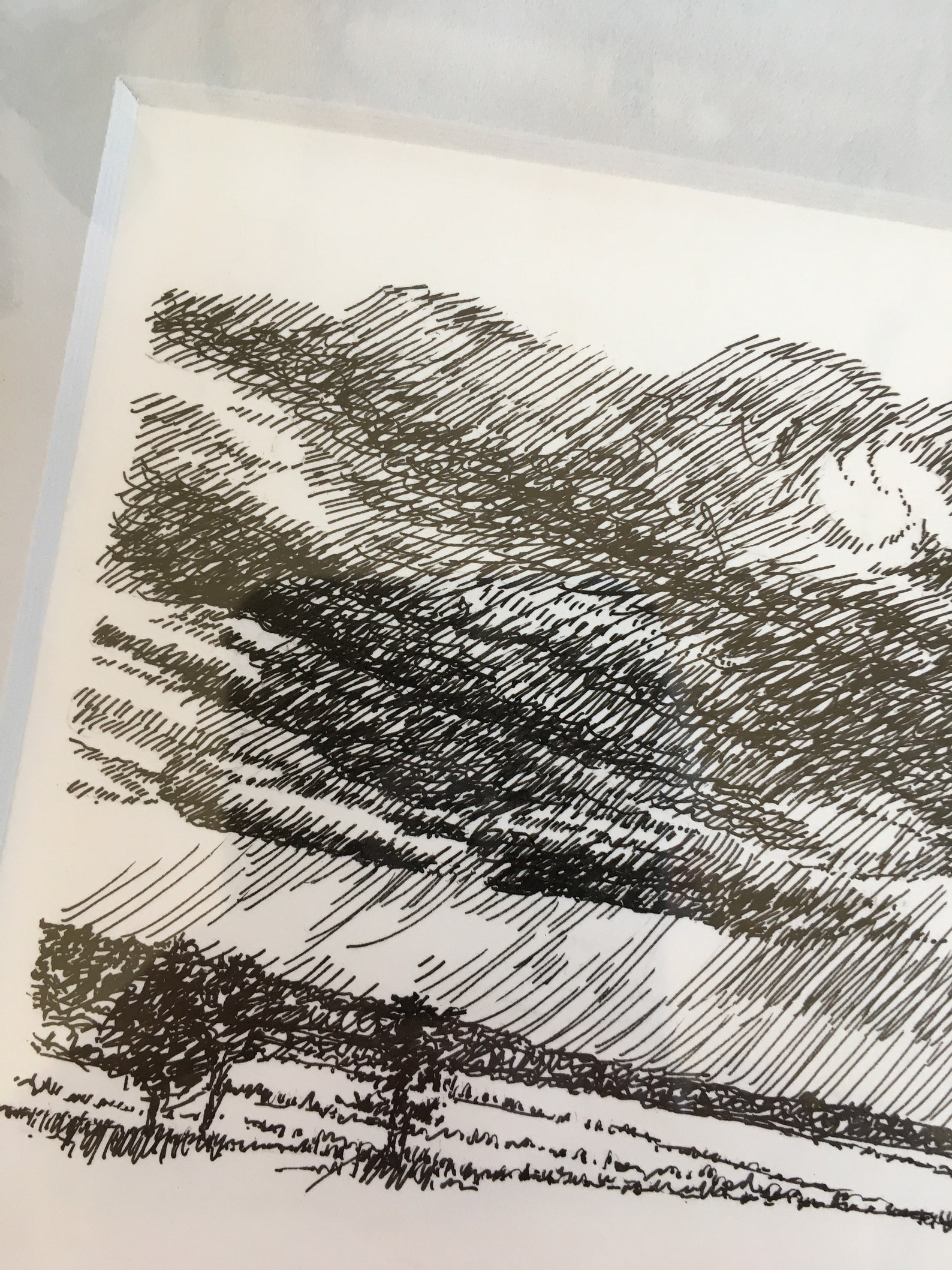 Thunderstorm Pen & Ink Print - Etsy