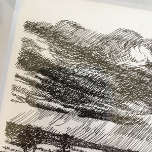 Thunderstorm Pen & Ink Print - Etsy