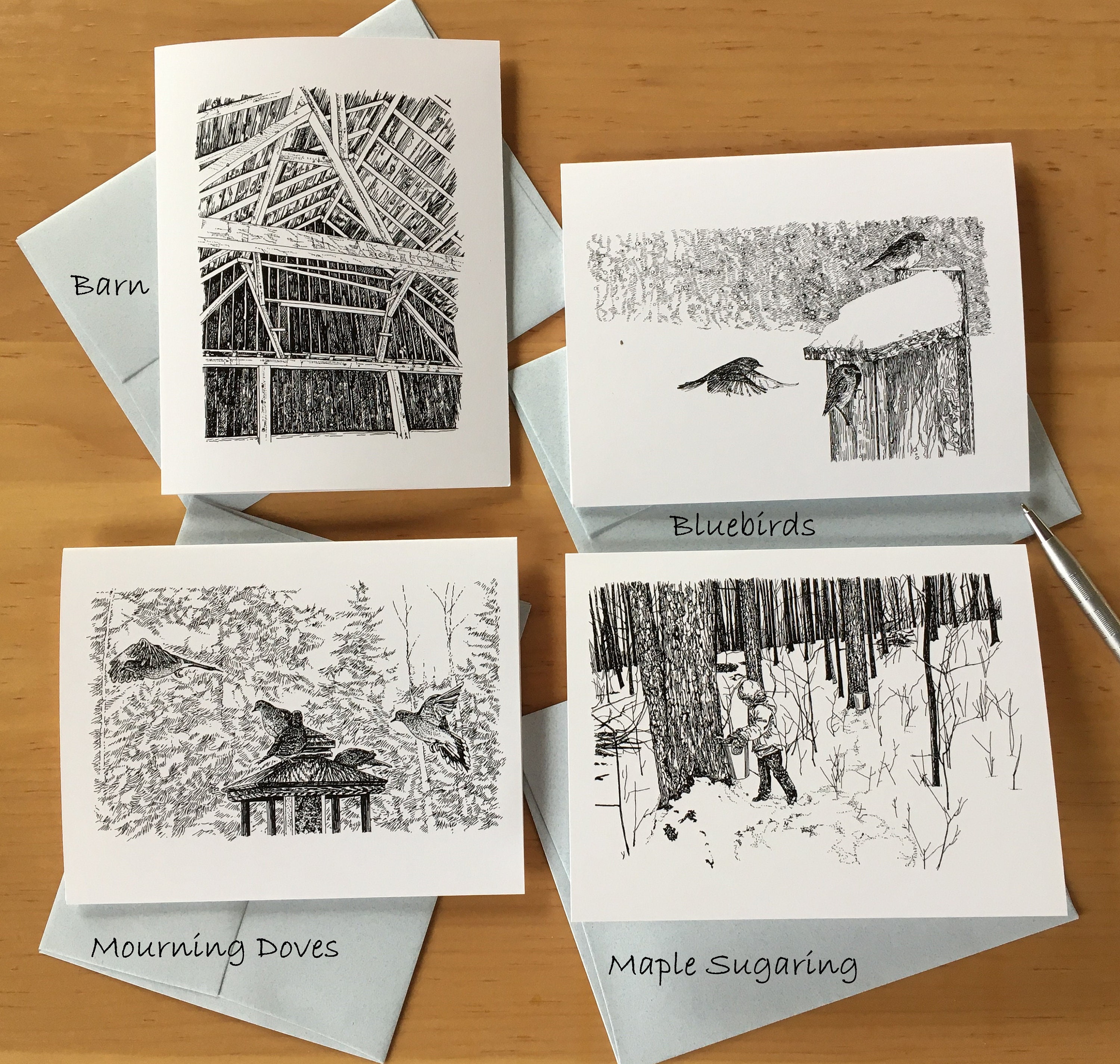 Original Handmade Nature Greeting Cards - You Pick Any 4 Cards of the ...