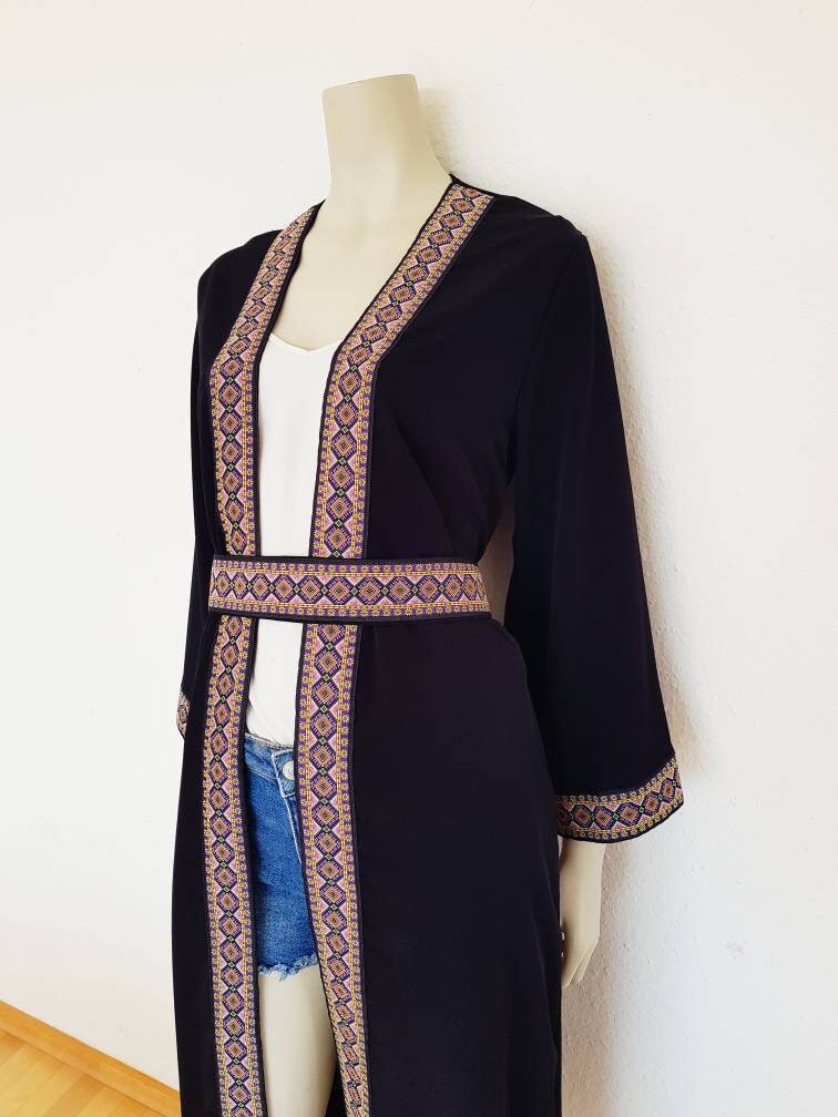 Kimono robekimono jacketblack kimonocrepe kimono womens | Etsy