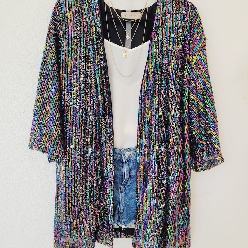 Multi Colored Sequin Jacket - Etsy