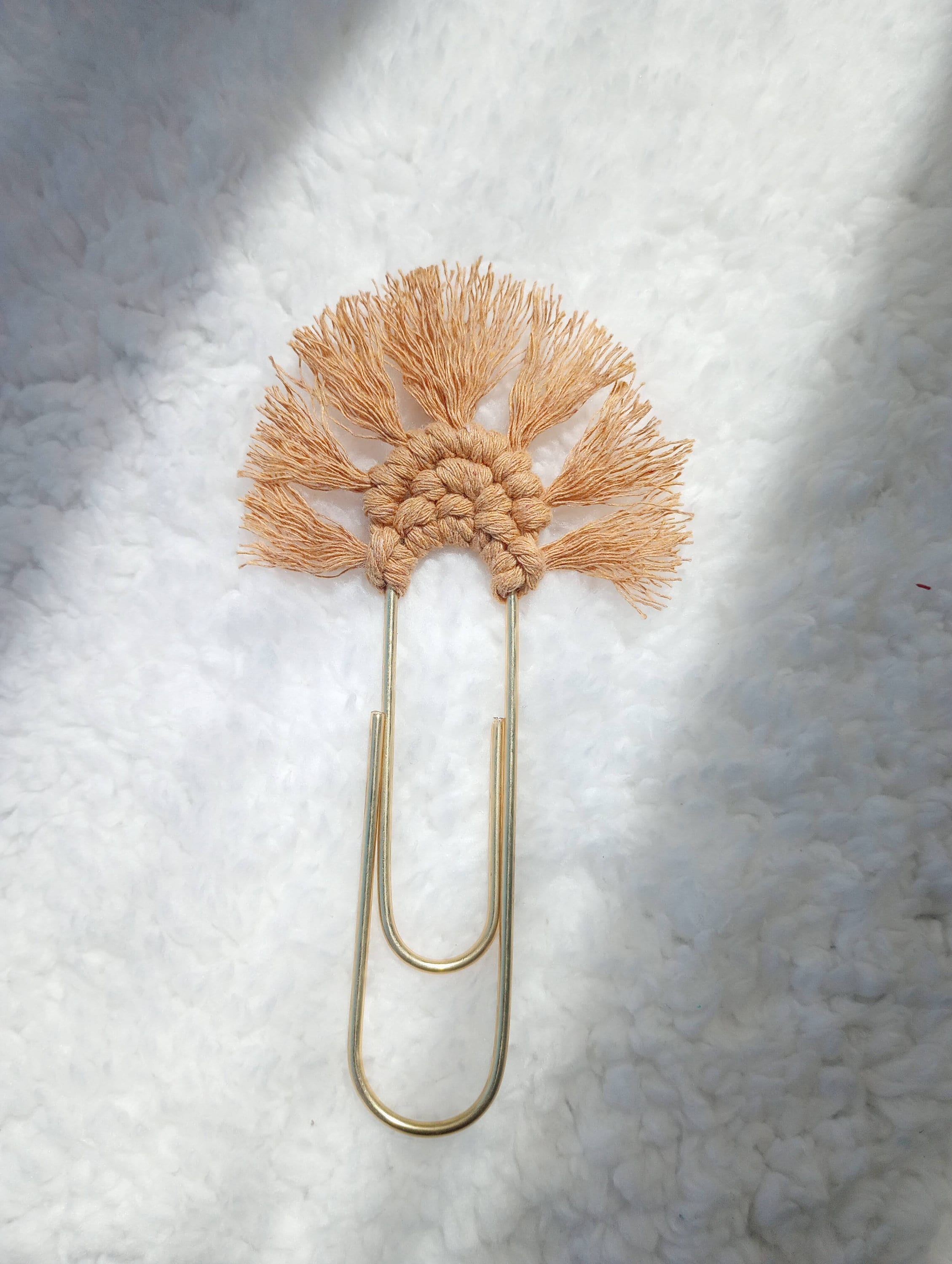 Giant Macrame Sunburst Paperclip Bookmark - Etsy