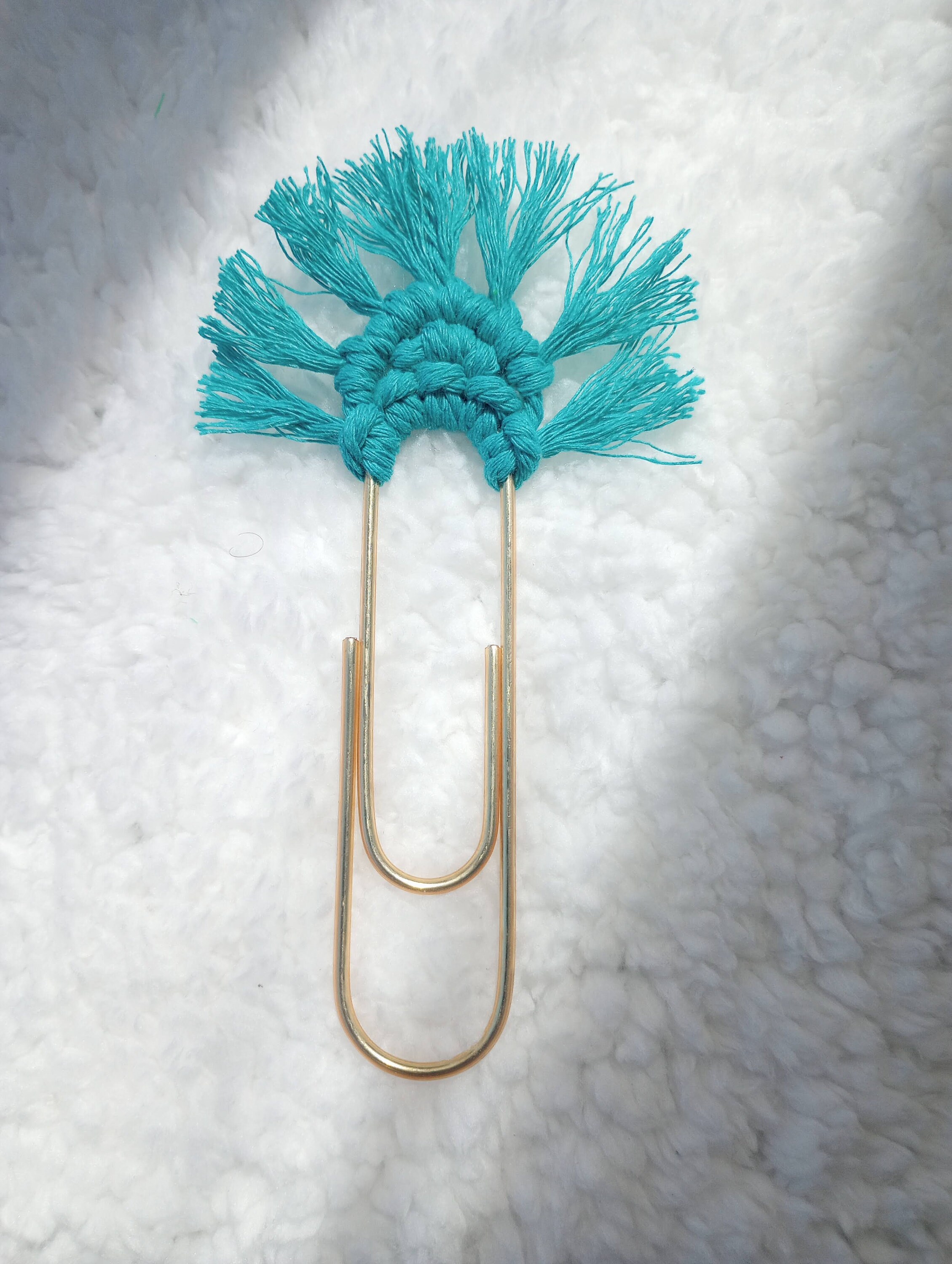 Giant Macrame Sunburst Paperclip Bookmark - Etsy