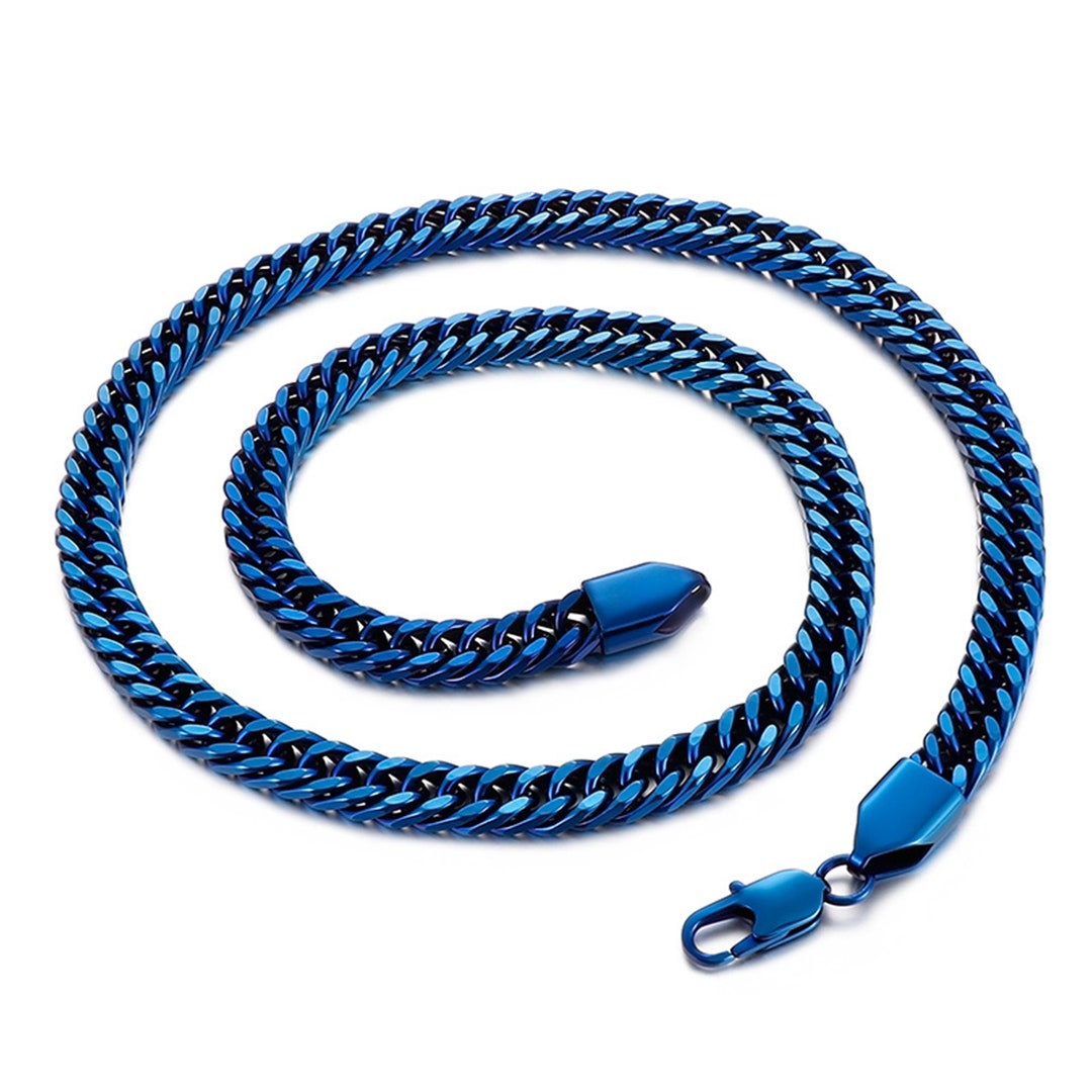 The High-quality Goods Blue or Golden Jewelry Mens Stainless - Etsy