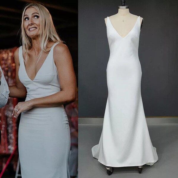 V Back Wedding Dress - Etsy