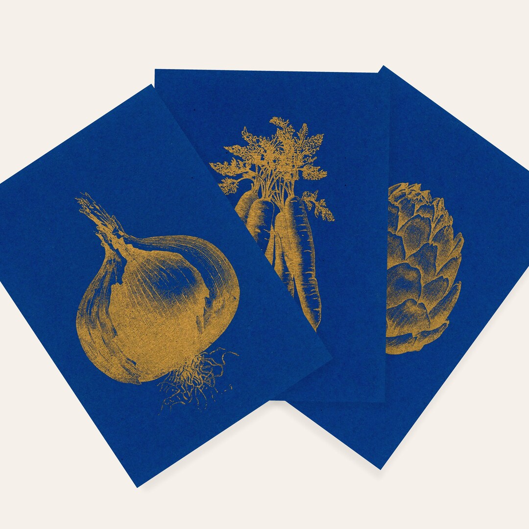 Golden Vegetables Golden Veggie Trio Riso Postcards by Mr and Mrs Rio ...