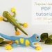 Tropical Felt Lizard PDF Pattern Download, Sewing Tutorial - Etsy