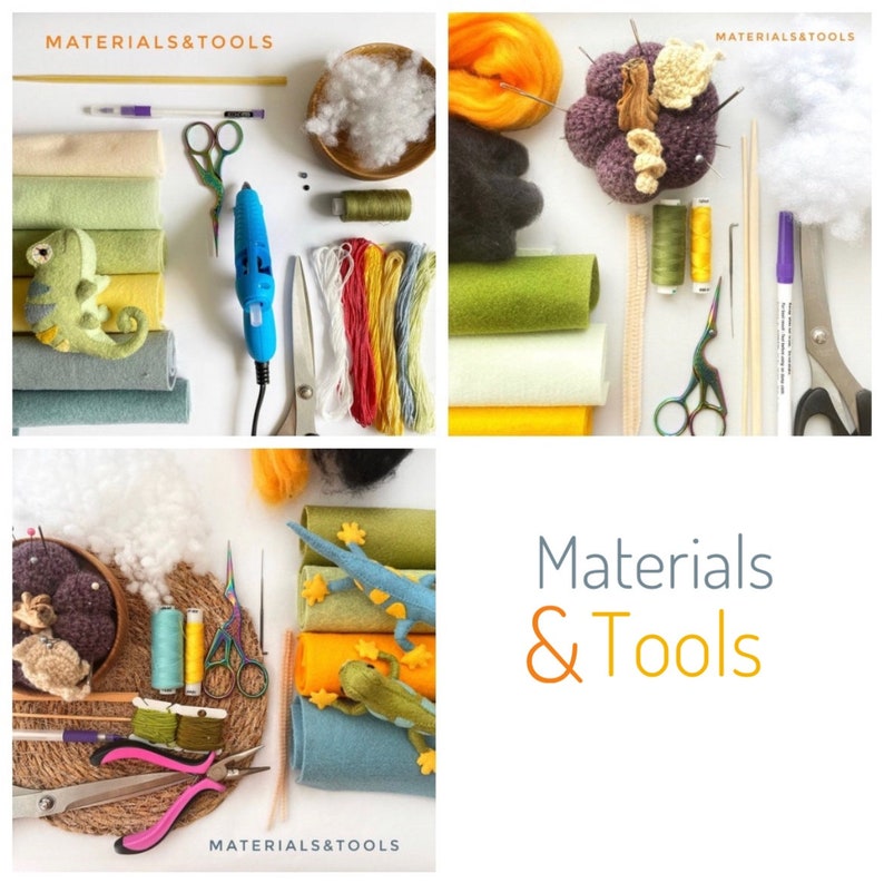 Tropical Felt Frog Lizard and Chameleon Set PDF Templates - Etsy