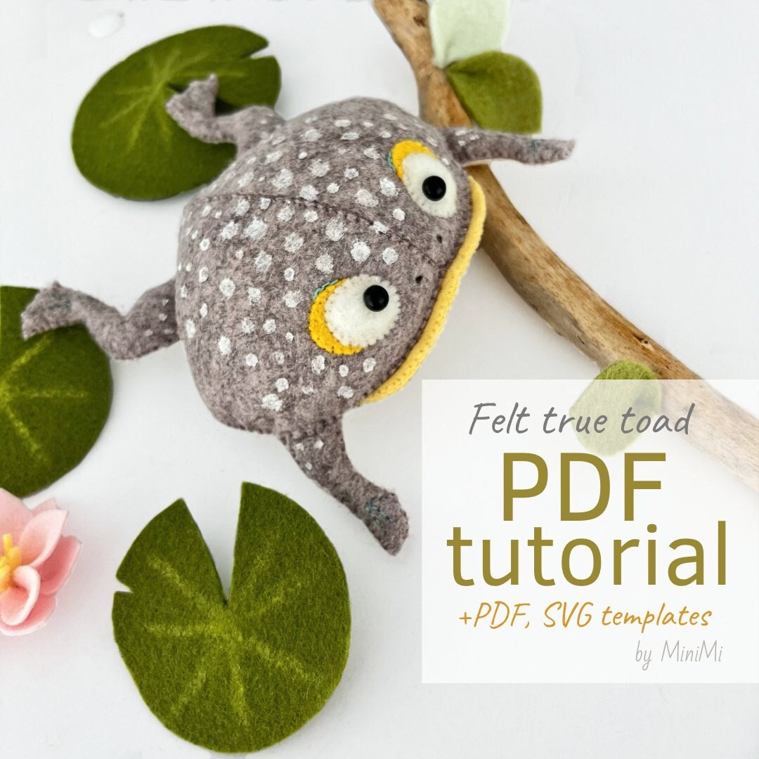 Swamp Felt True Toad PDF Pattern Download, Sewing Tutorial - Etsy