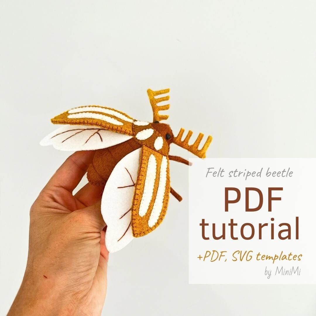 Spring Felt Striped Bug PDF Pattern Download, Sewing Tutorial - Etsy