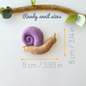 Garden 3D Felt Snail PDF Pattern Download, Sewing Tutorial - Etsy