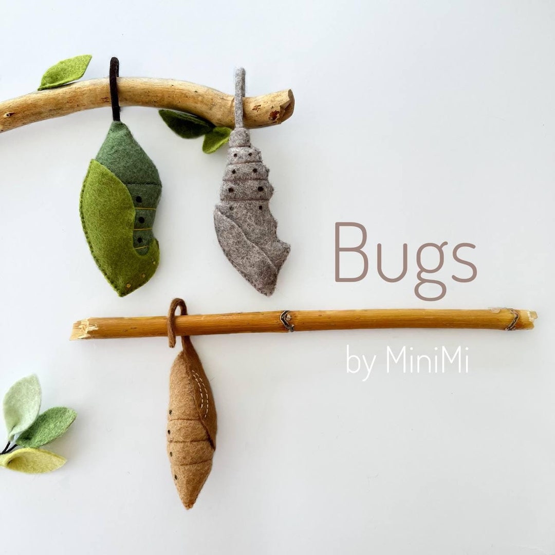 Sewn Felt Cocoon Chrysalis Ornaments Set - Etsy